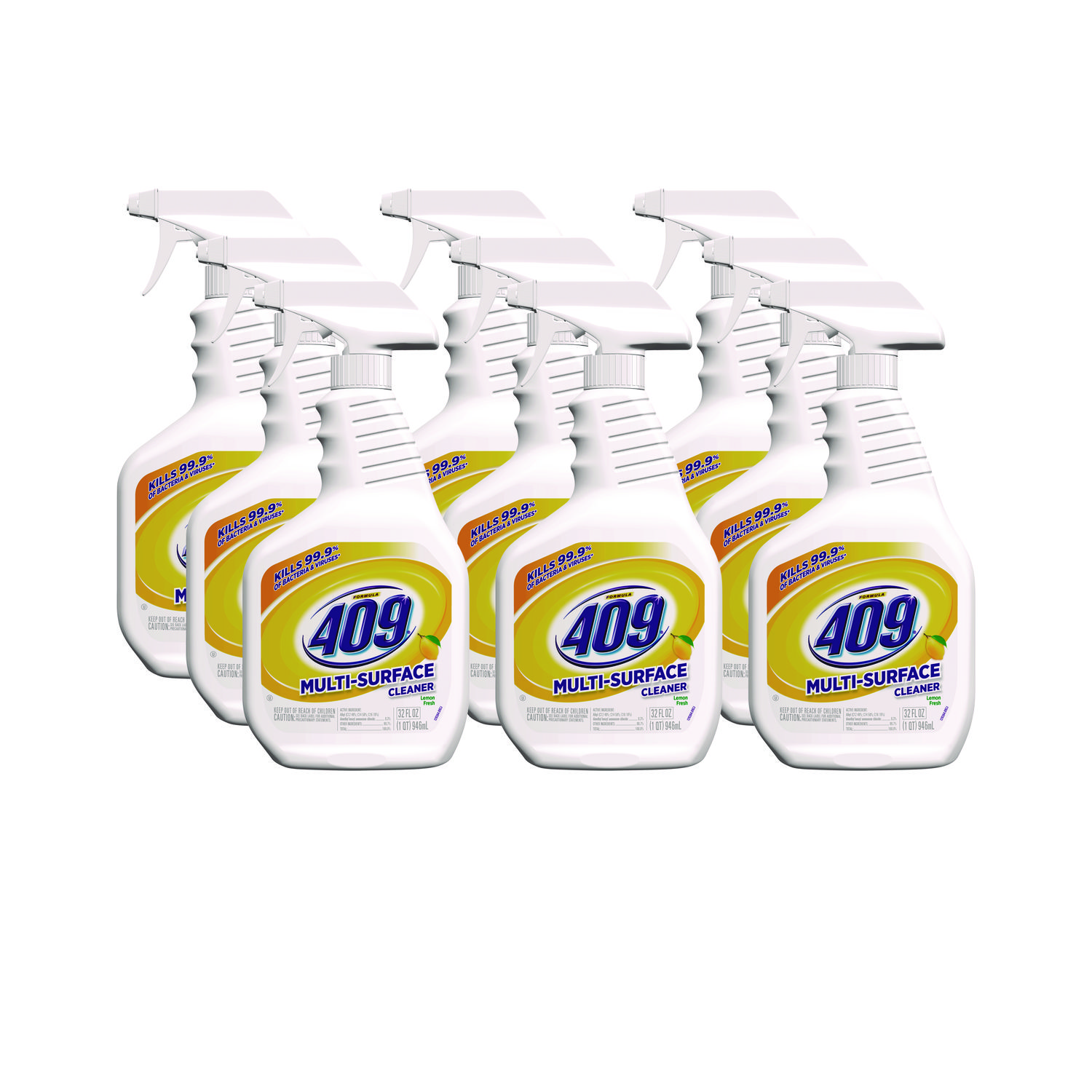 CLO30954 - Multi-Surface Cleaner, Lemon, 32 oz Spray Bottle, 9/Carton ...
