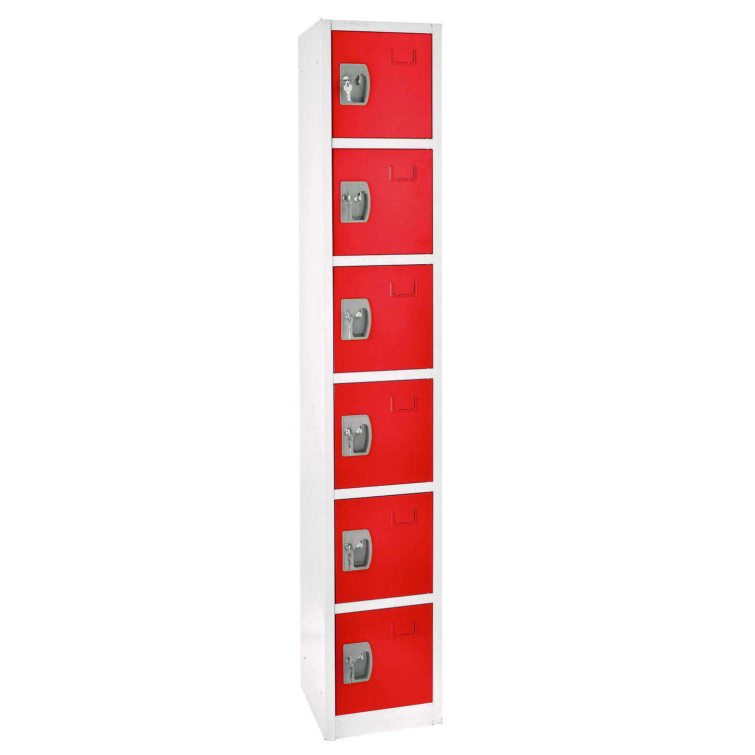 ALHI629206RED - Steel Storage Locker, 6 Compartment, 12 x 12 x 72, Red ...