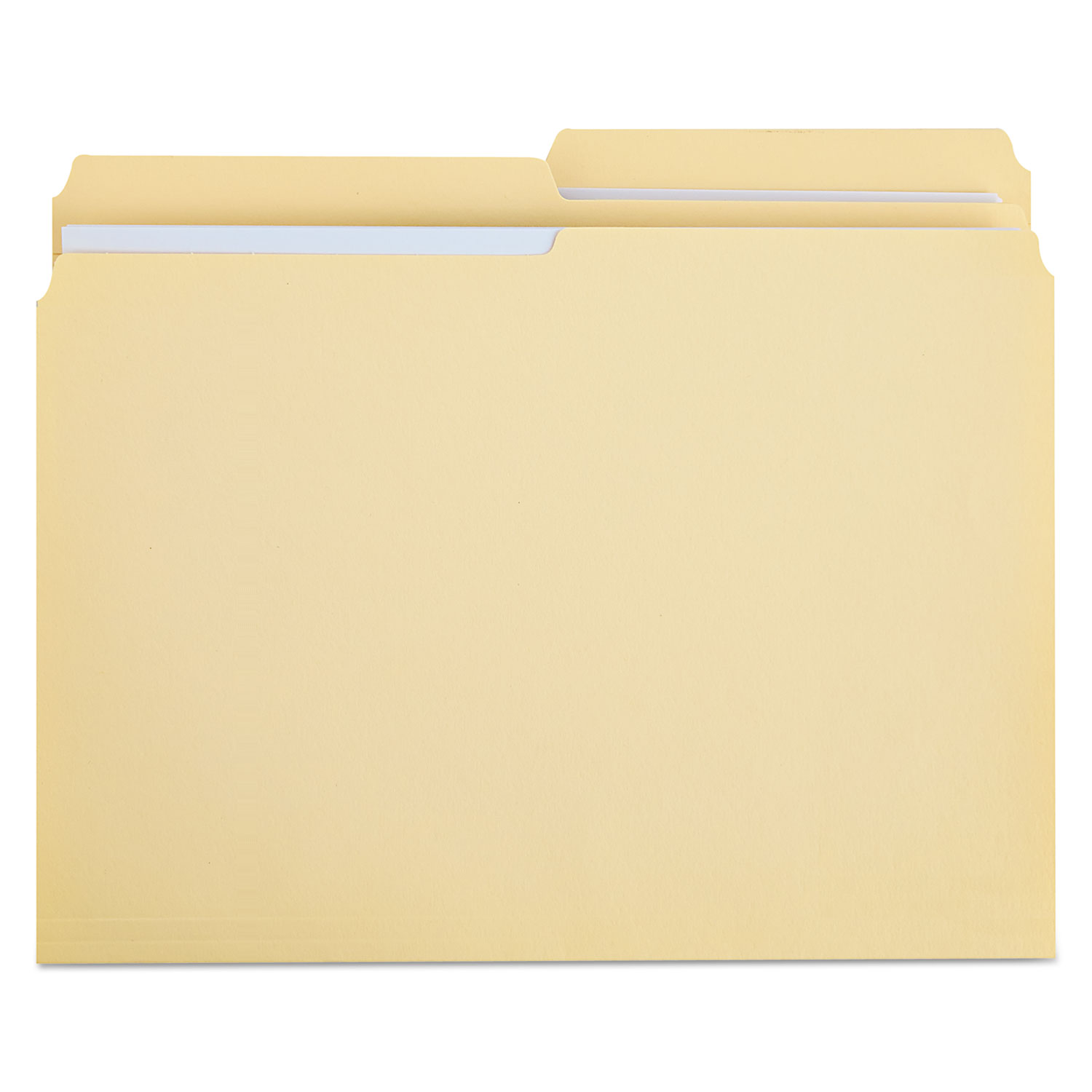 UNV16113 - Double-Ply Top Tab Manila File Folders, 1/3-Cut Tabs ...