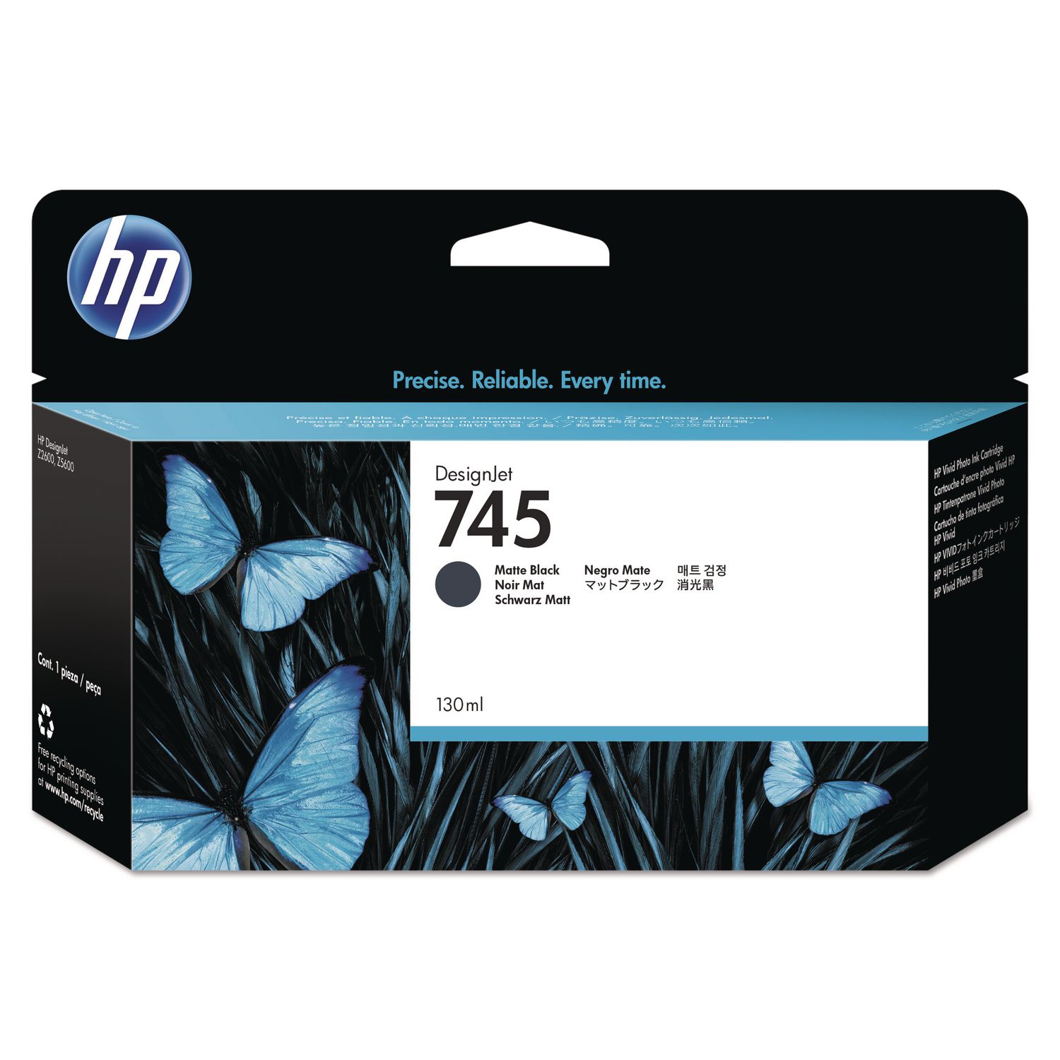 F9J99ACT - HP 745, (F9J99A) Matte Black Original Ink Cartridge, 20 ...