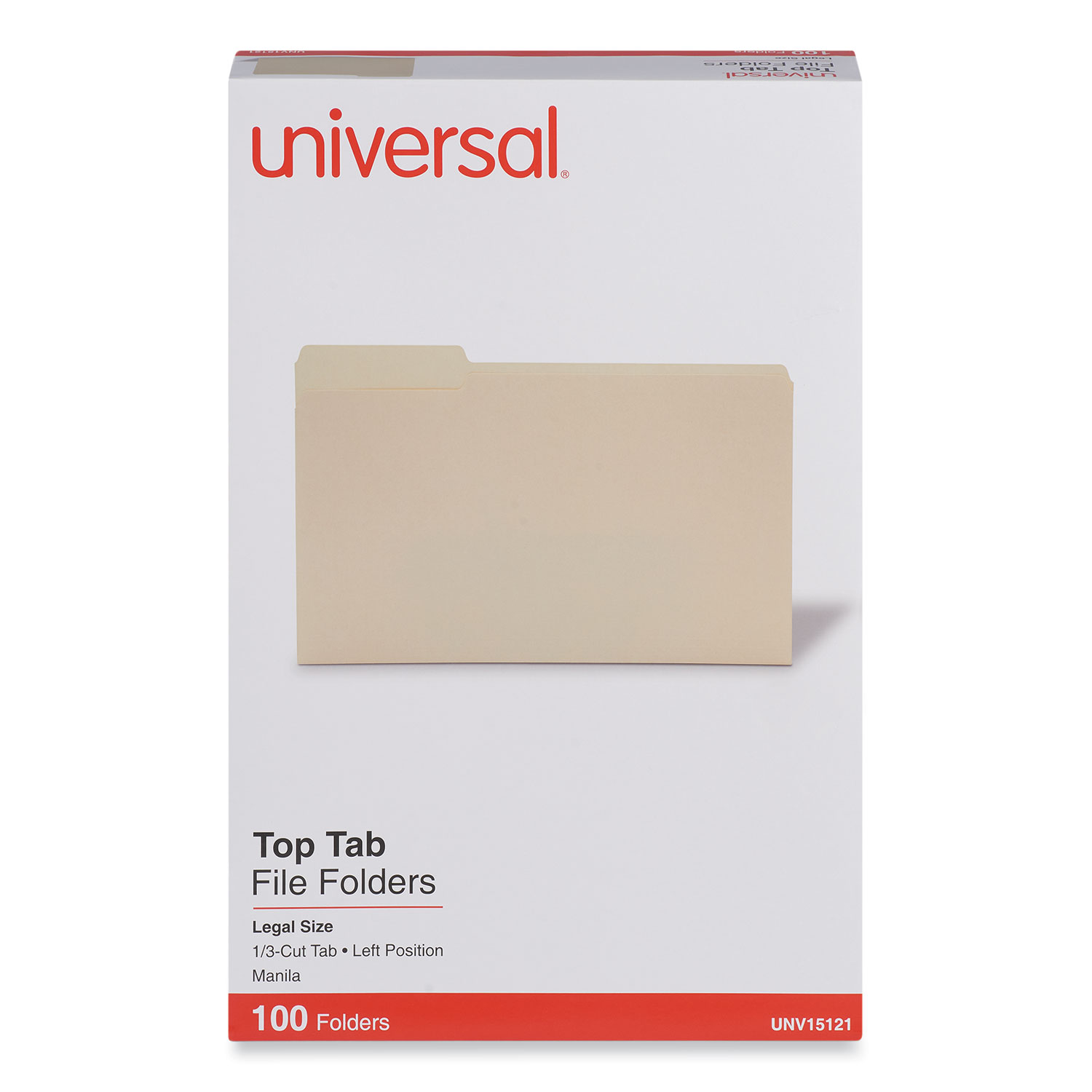 UNV12113 - Top Tab File Folders, 1/3-Cut Tabs: Assorted, Letter Size, 0 ...