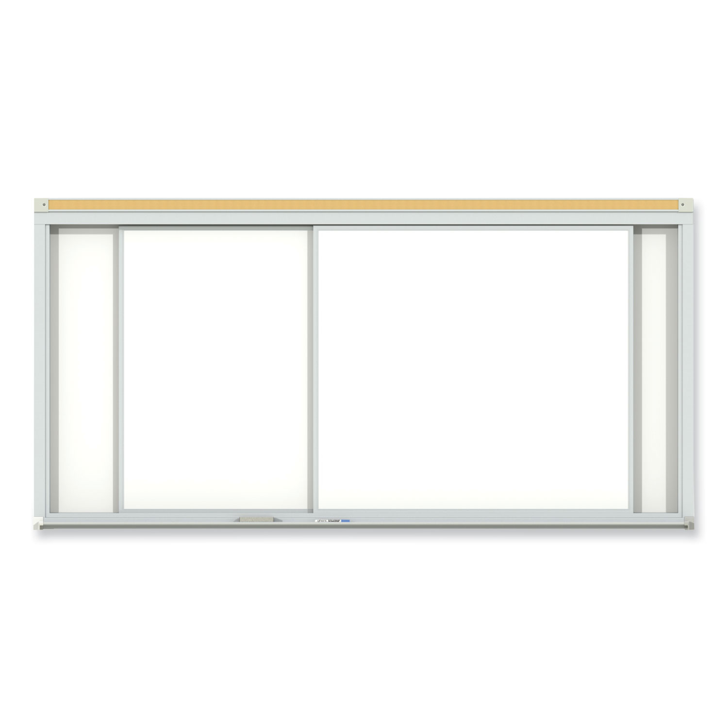 GHEHSM246 - Horizontal Sliding Porcelain Magnetic Whiteboard, 72" x 48 ...